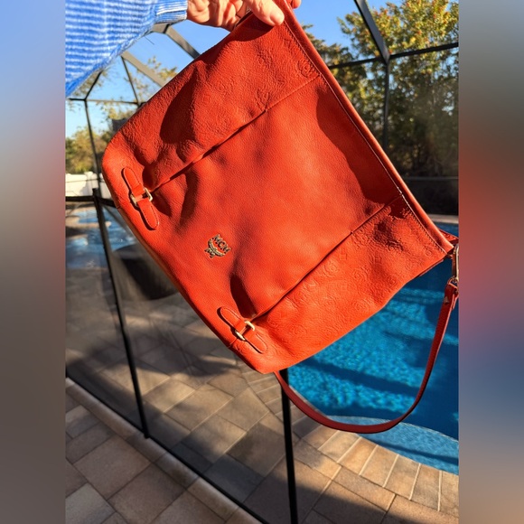 MCM | Bags | Authentic Mcm Two Way Carry Leather Bag | Poshmark